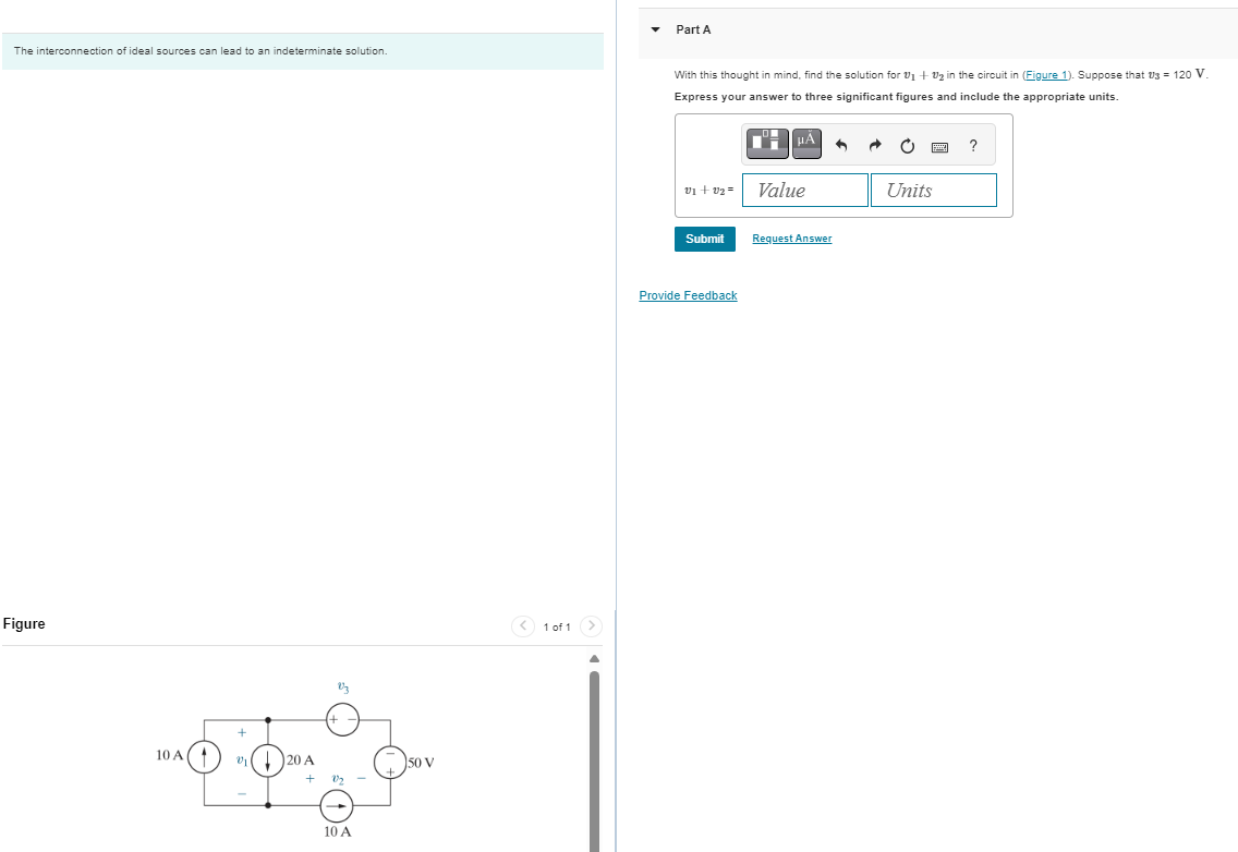 Solved The interconnection of ideal sources can lead to an | Chegg.com