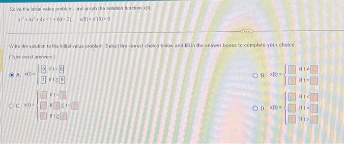 Solved Solve the intial value problem, and graph the | Chegg.com