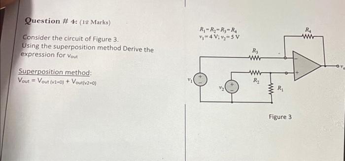 Solved Question \# 4: (12 Marks) Consider the circuit of | Chegg.com