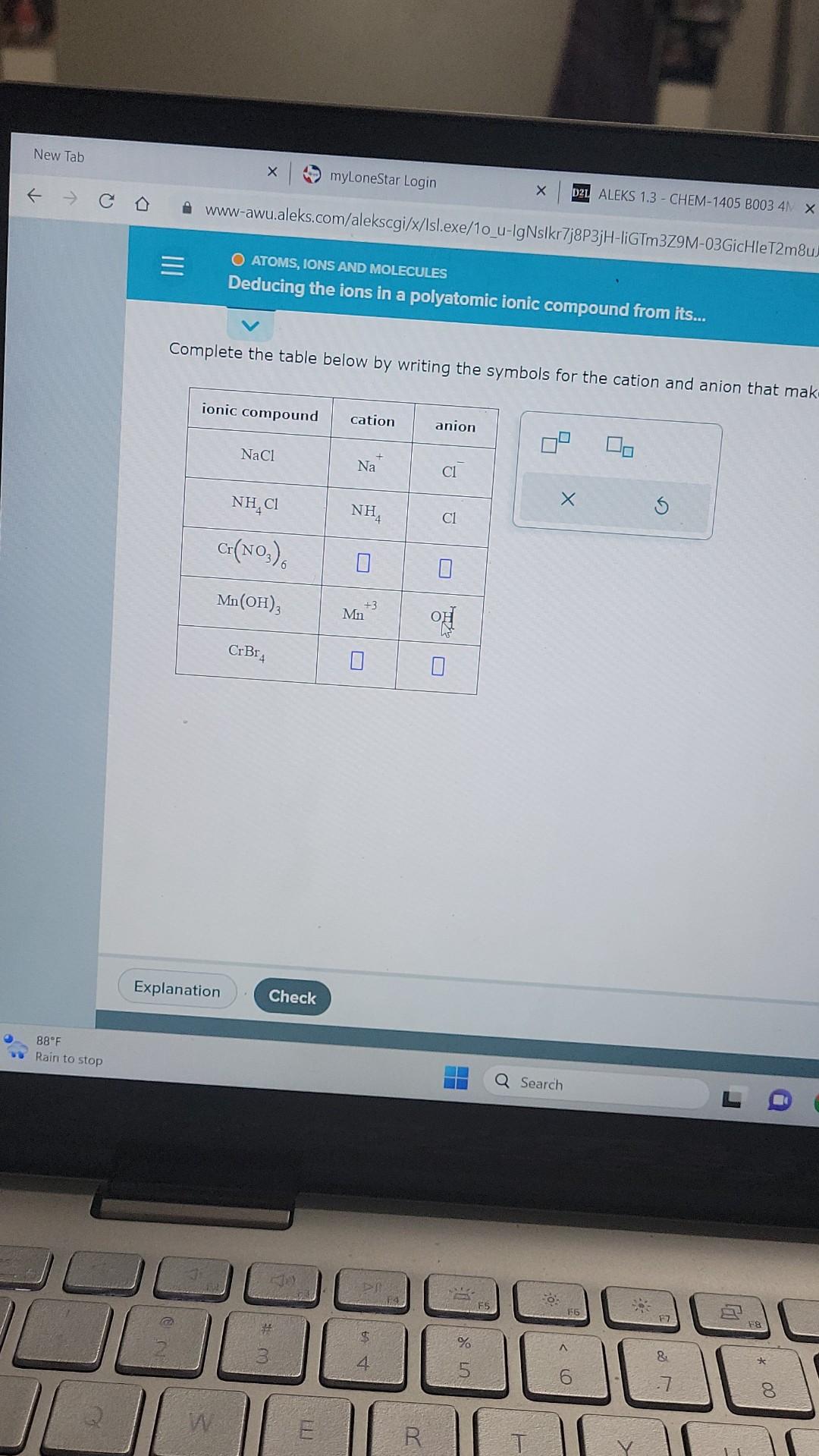 Solved Complete the table below by writing the symbols for | Chegg.com