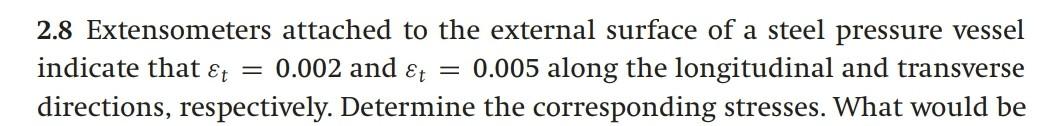 Solved In problem 2-8E, Iron specimen's longitidual strain | Chegg.com