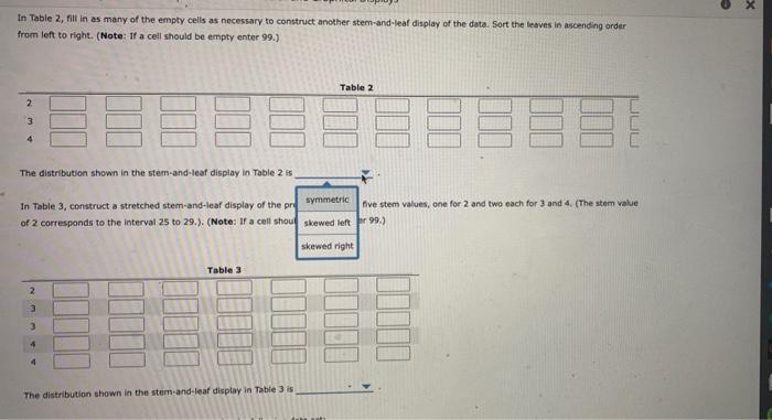 Solved 11. Exploratory data analysis - The stem-and-leaf | Chegg.com