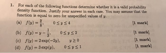Solved 1. For each of the following functions determine | Chegg.com