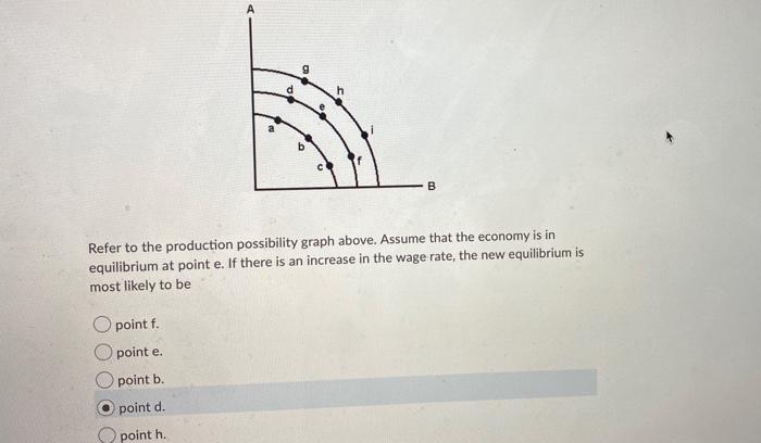 Solved B Refer to the production possibility graph above. | Chegg.com Solved B Refer to the production possibility graph above. | Chegg.com
