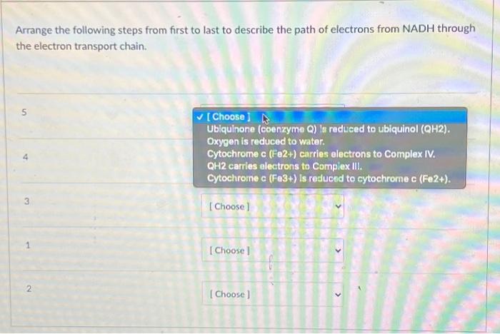 Solved Arrange the following steps from first to last to | Chegg.com