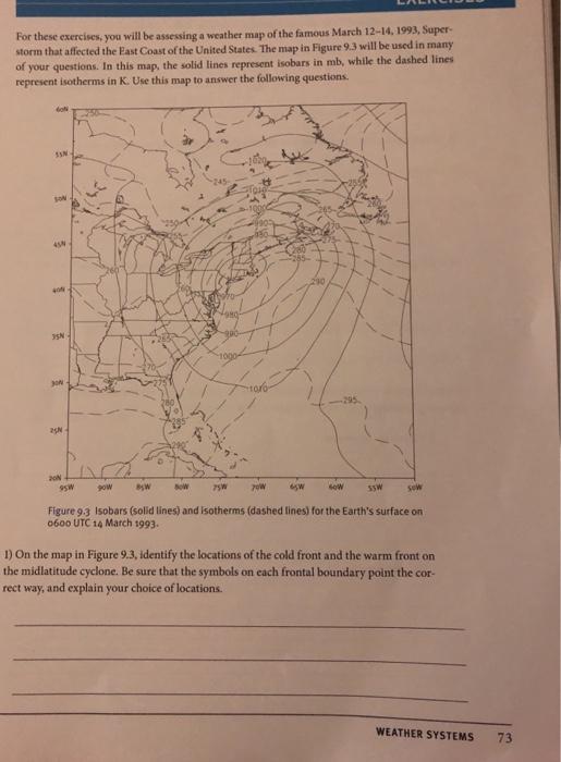 Solved For these exercises, you will be assessing a weather | Chegg.com
