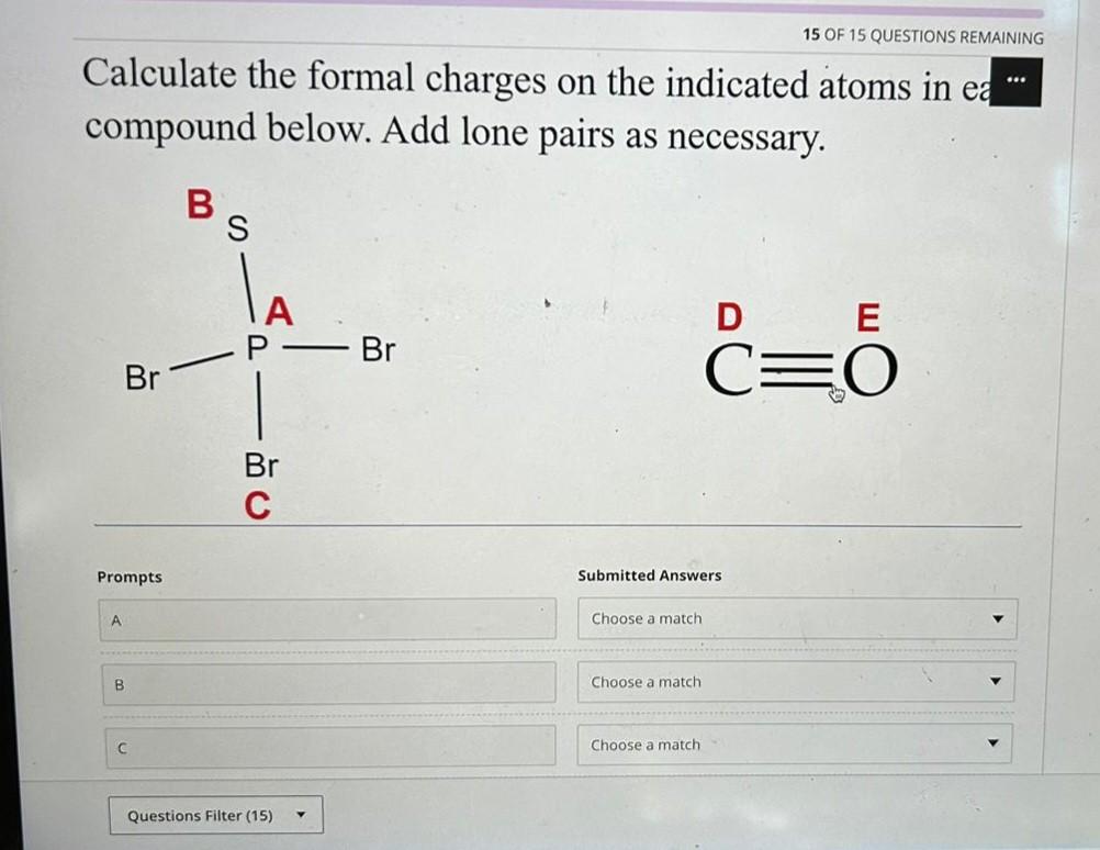 Solved Calculate the formal charges on the indicated atoms | Chegg.com