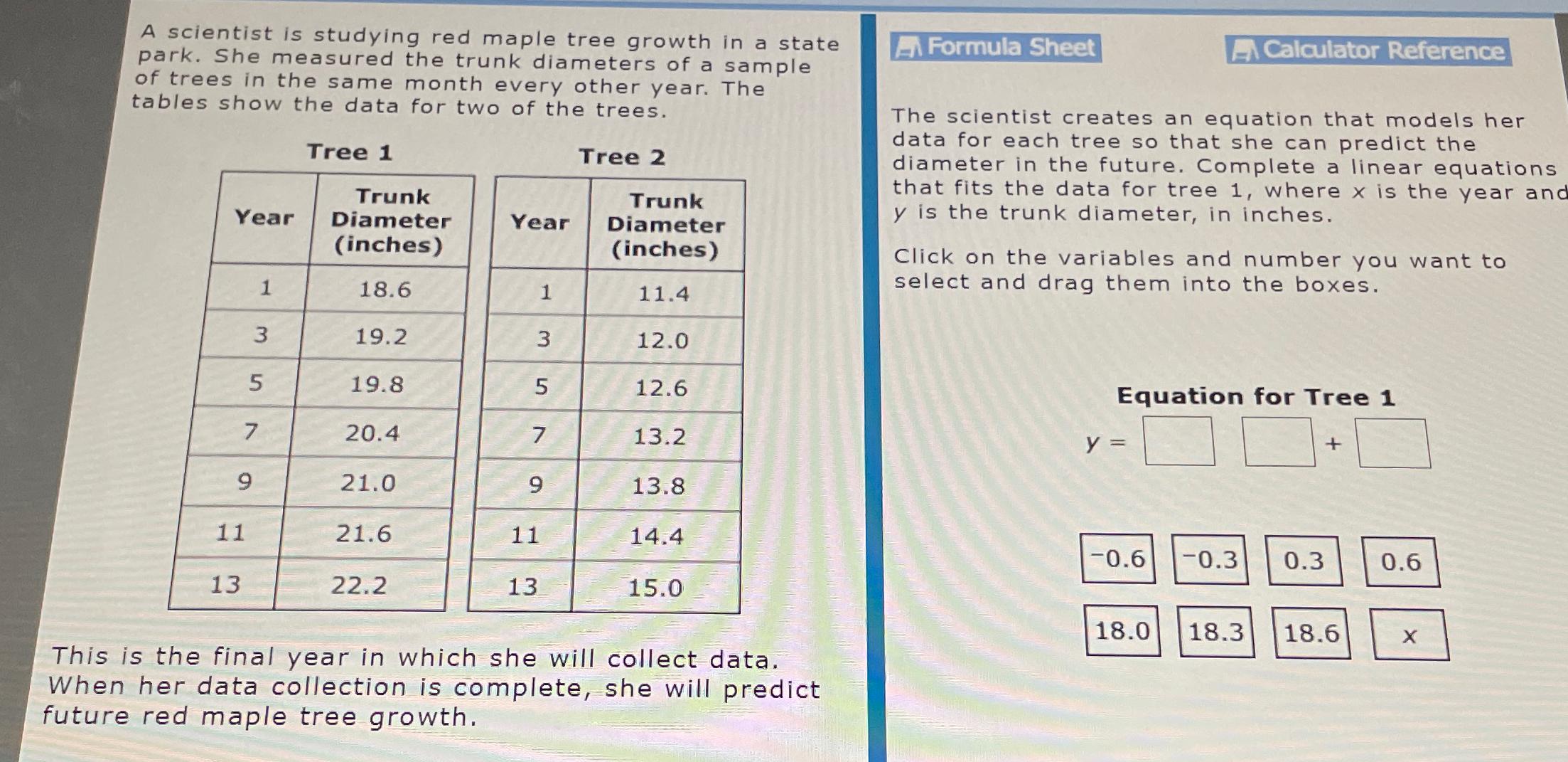 Solved A scientist is studying red maple tree growth in a | Chegg.com