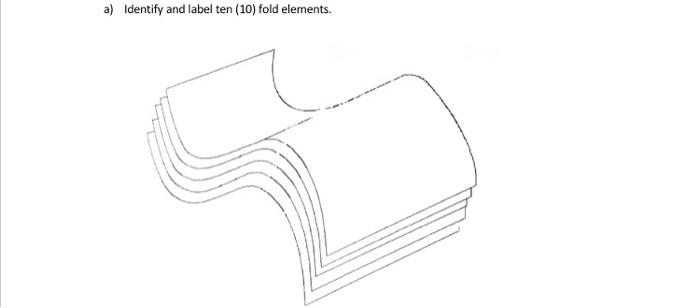 Solved a) Identify and label ten (10) fold elements. | Chegg.com