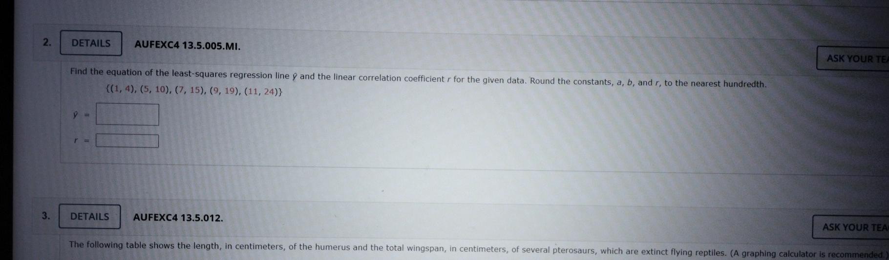 Solved 2. DETAILS AUFEXC4 13.5.005.MI. ASK YOUR TE Find the | Chegg.com