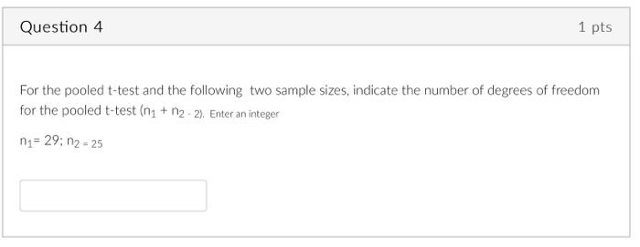 Solved For the pooled t-test and the following two sample | Chegg.com