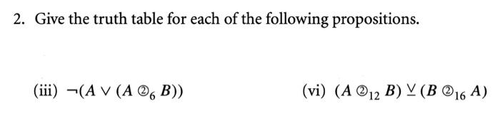 Solved Refer the truth table at the top, please solve (iii) | Chegg.com