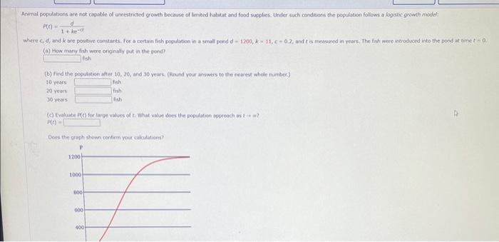 Solved inial populations are not copable of unrestnicted | Chegg.com