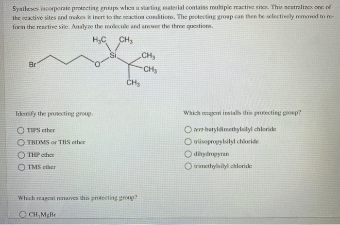 Solved Syntheses incorporate protecting groups when a | Chegg.com