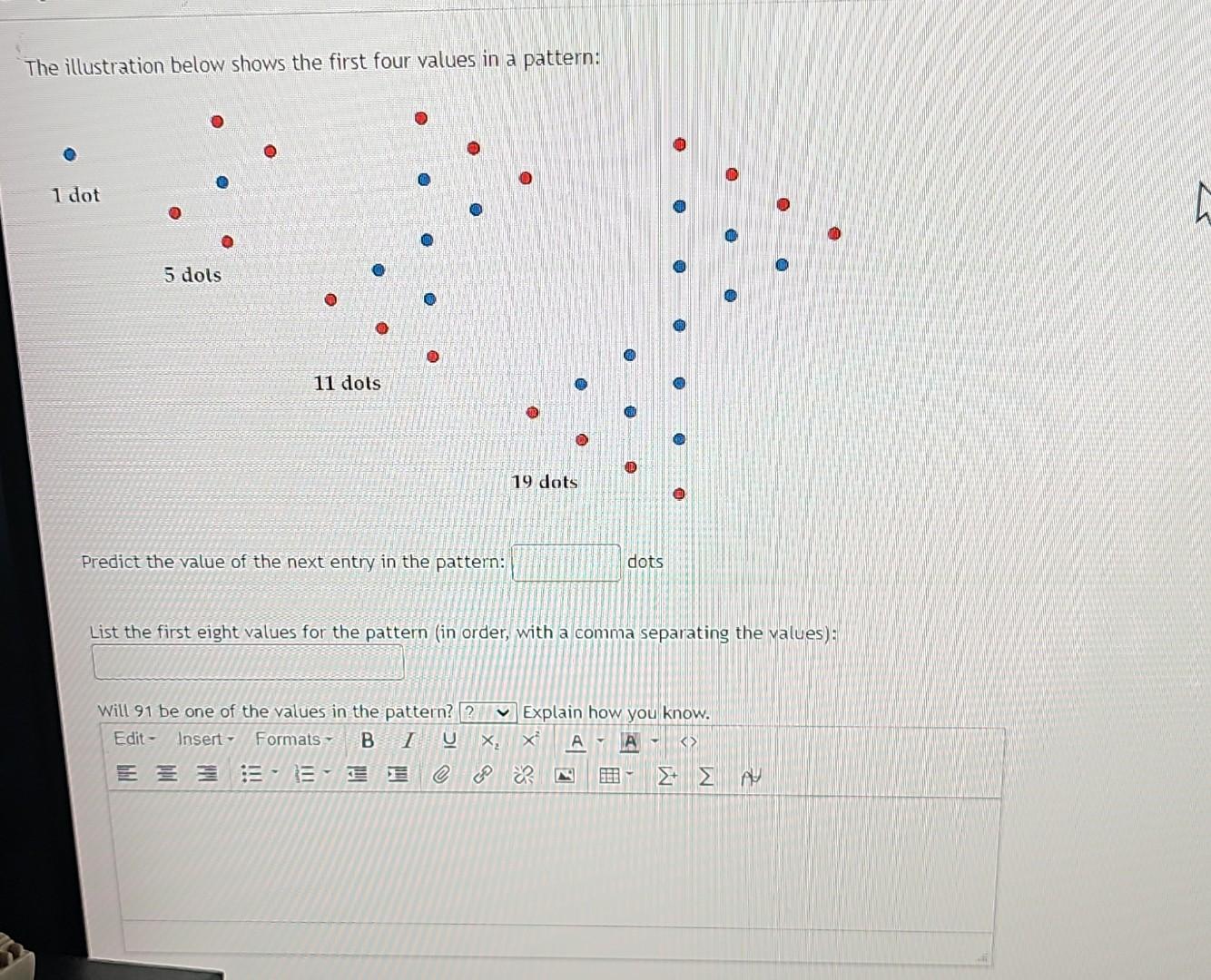 Solved The illustration below shows the first four values in | Chegg.com