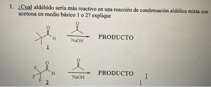 Solved Which aldehyde is more reactive in a mixed aldol | Chegg.com