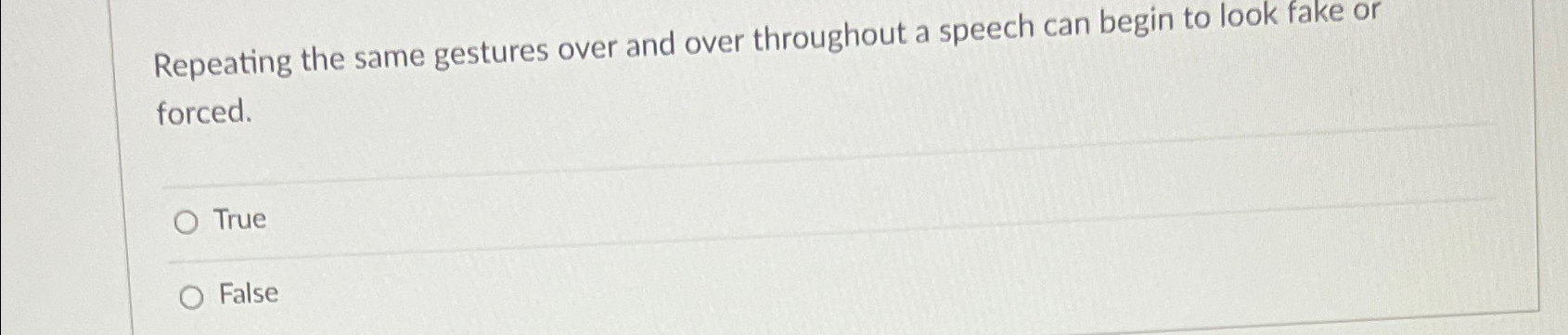 Solved Repeating the same gestures over and over throughout | Chegg.com