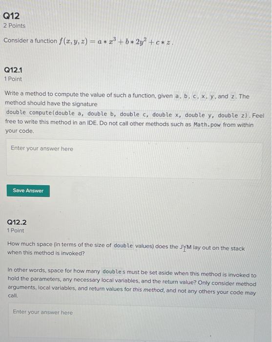 Solved Q12 2 Points Consider a function | Chegg.com