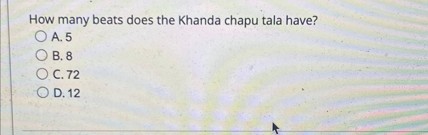 Solved How many beats does the Khanda chapu tala | Chegg.com