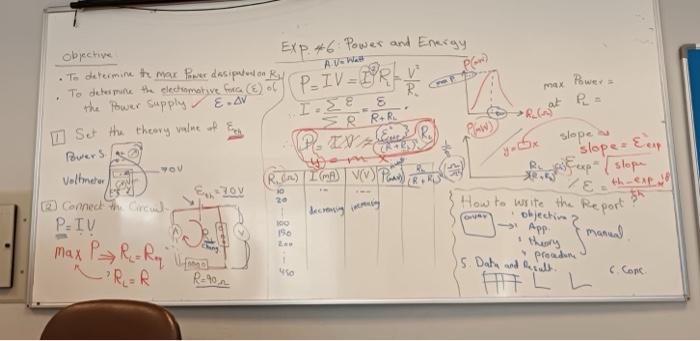 Solved Experiment 6-Power and Energy 4- Data and Data | Chegg.com