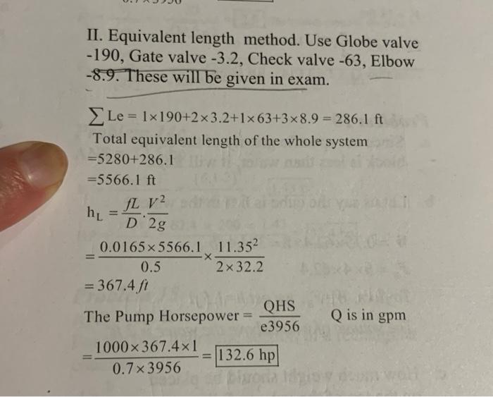 Solved Hi- I need to explain total length vs. equivalent | Chegg.com