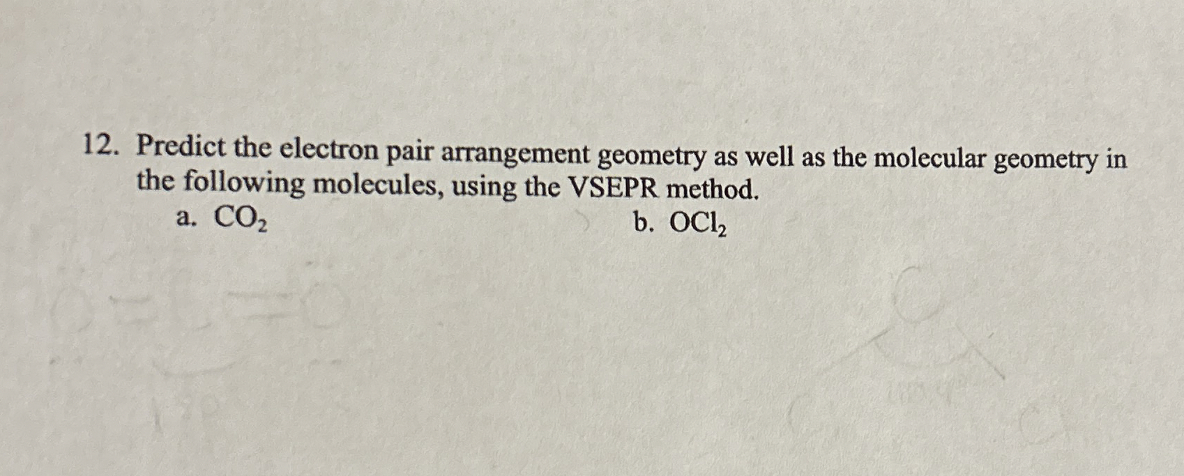 Solved Predict the electron pair arrangement geometry as | Chegg.com