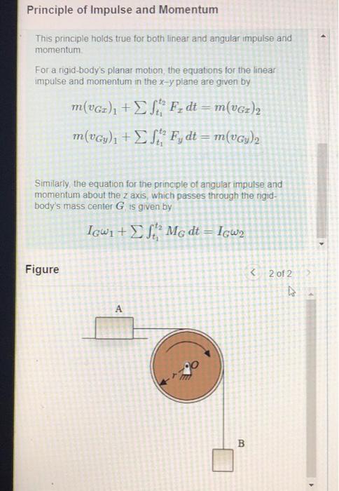 Solved This principle holds true for both linear and angular | Chegg.com