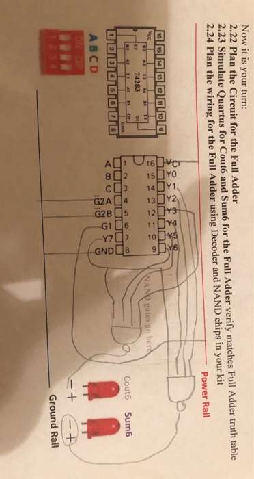 2.25 Wire a 5-bit adder using your Full Adder circuit | Chegg.com