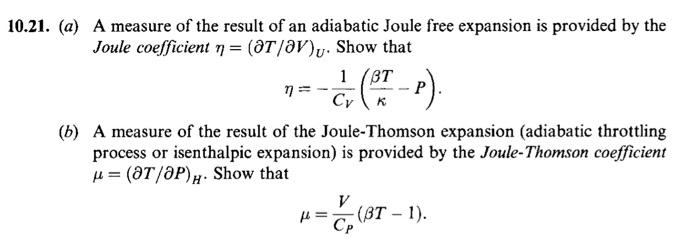 Solved (a) A measure of the result of an adiabatic Joule | Chegg.com