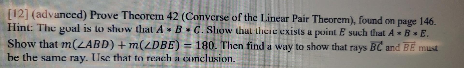 Solved [12] (advanced) Prove Theorem 42 (Converse of the | Chegg.com