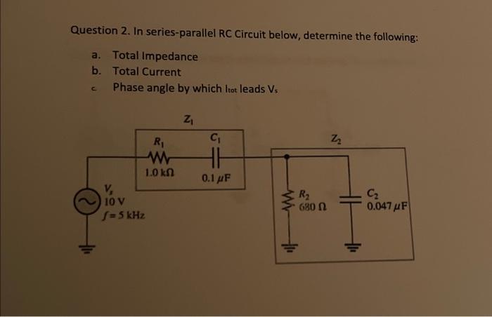 Solved Question 1. Determine the Current in the following RC | Chegg.com