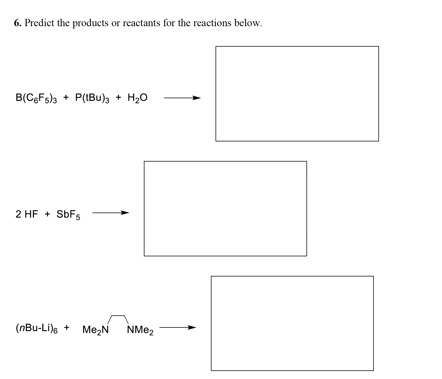Solved Predict the products or reactants for the reactions | Chegg.com