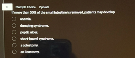 Solved 10Multiple Choice 2 ﻿pointsIf more than 50% ﻿of the | Chegg.com