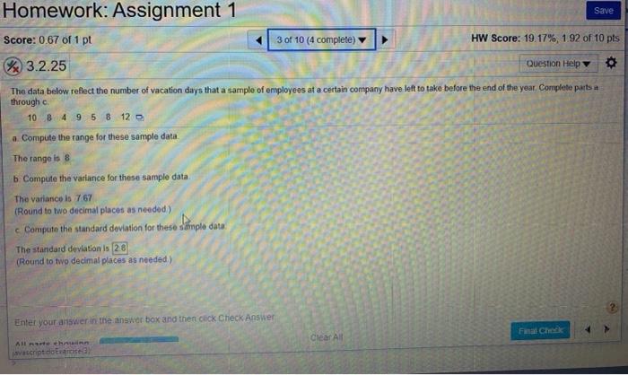 Solved Homework Assignment 1 Save Score 0 67 Of 1 Pt 3 Of