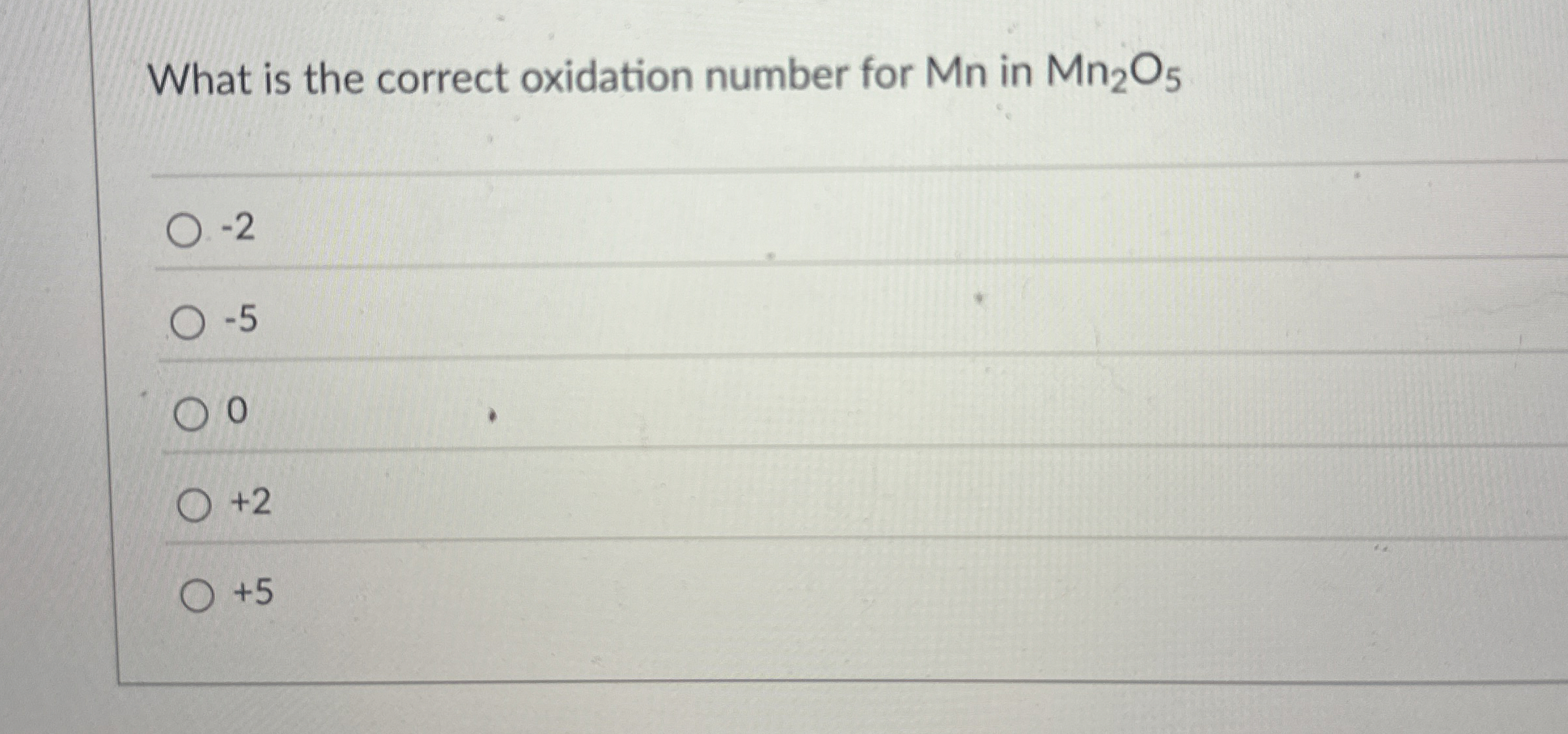 Solved What is the correct oxidation number for Mn in | Chegg.com