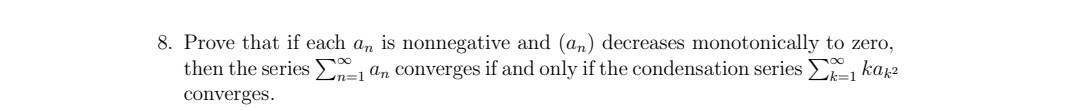 Solved Prove that if each an ﻿is nonnegative and (an) | Chegg.com