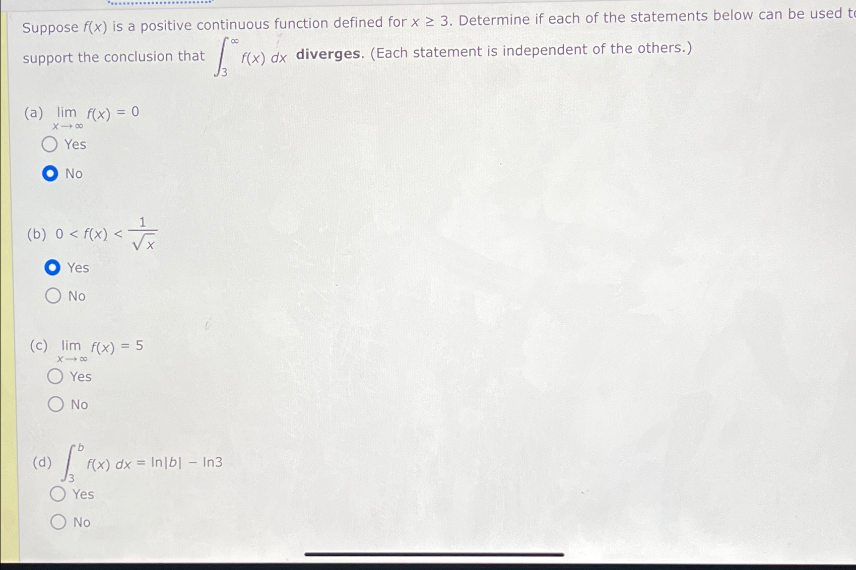 Solved Suppose f(x) ﻿is a positive continuous function | Chegg.com