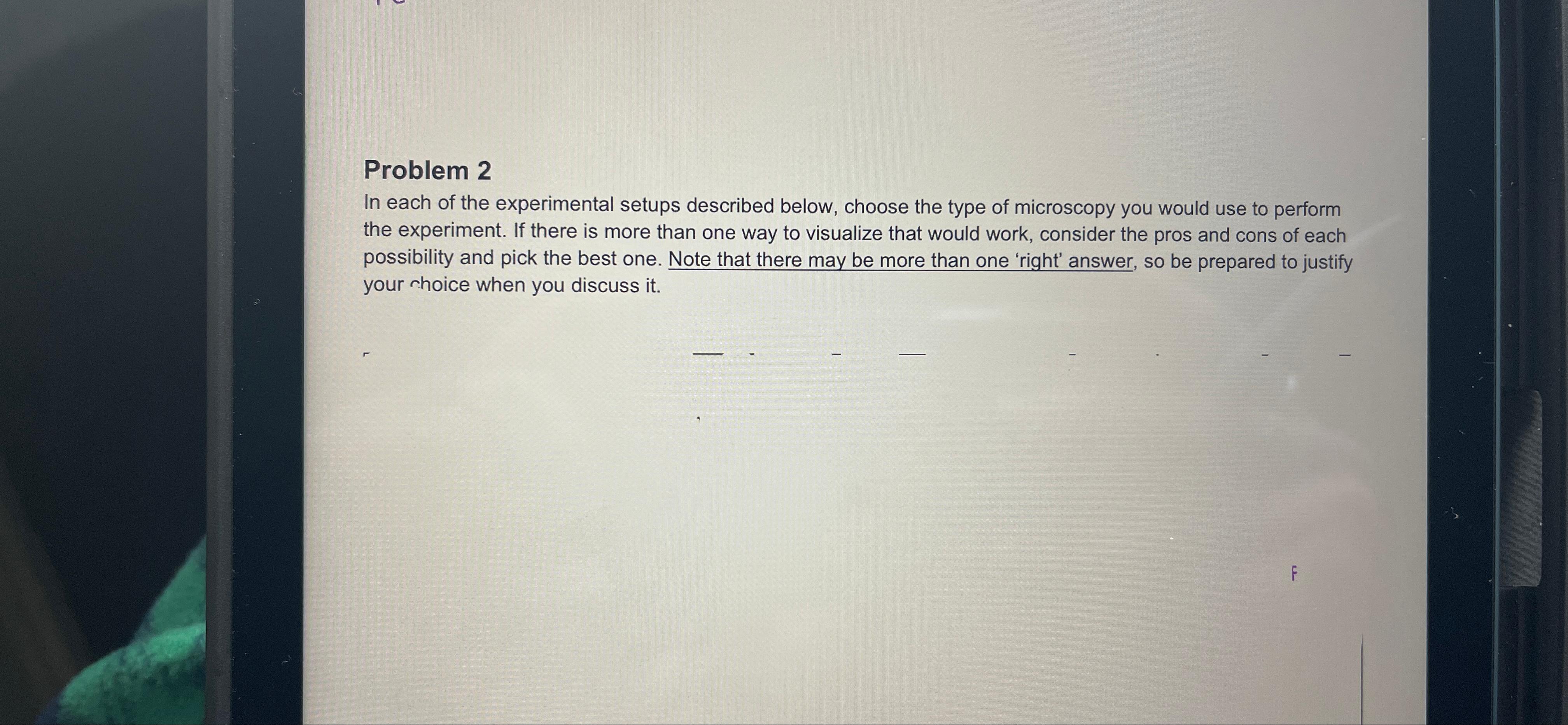Solved Problem 2In each of the experimental setups described | Chegg.com