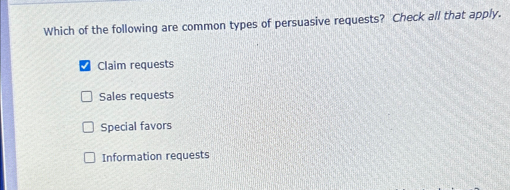 Solved Which of the following are common types of persuasive | Chegg.com