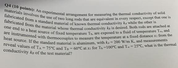 Solved Q4 (10 points): An experimental arrangement for | Chegg.com