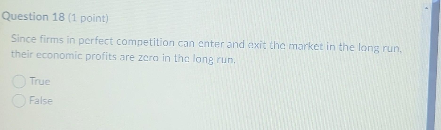 Solved Since firms in perfect competition can enter and exit | Chegg.com