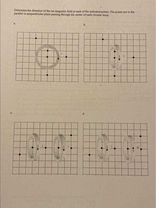 Solved Determine the direction of the net magnetic field at | Chegg.com