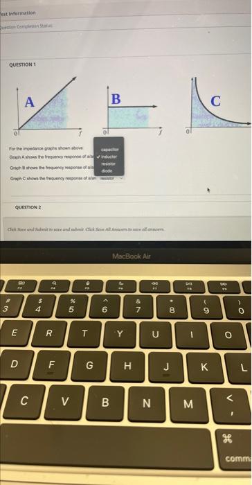 Solved QUESTION 1 For the impedance graphs shown above: | Chegg.com