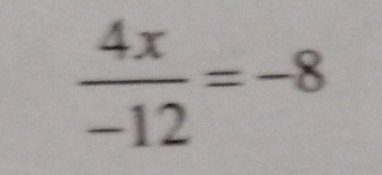 Solved −124x=−8 | Chegg.com
