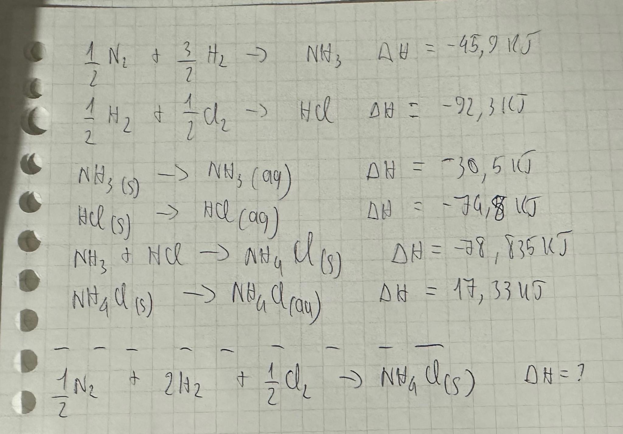 Can someone help me determine the delta H of the last | Chegg.com