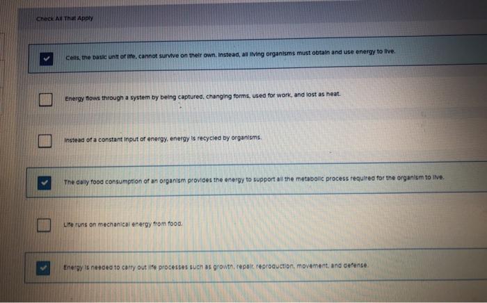 select all of the following statements that are true | Chegg.com