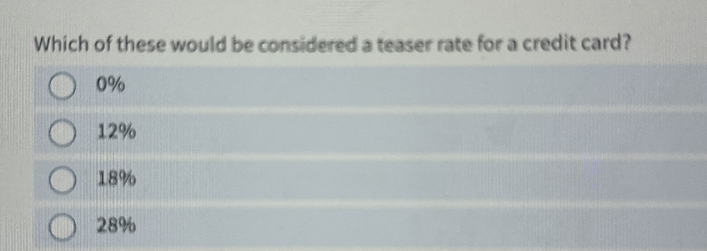 Solved Which of these would be considered a teaser rate for | Chegg.com