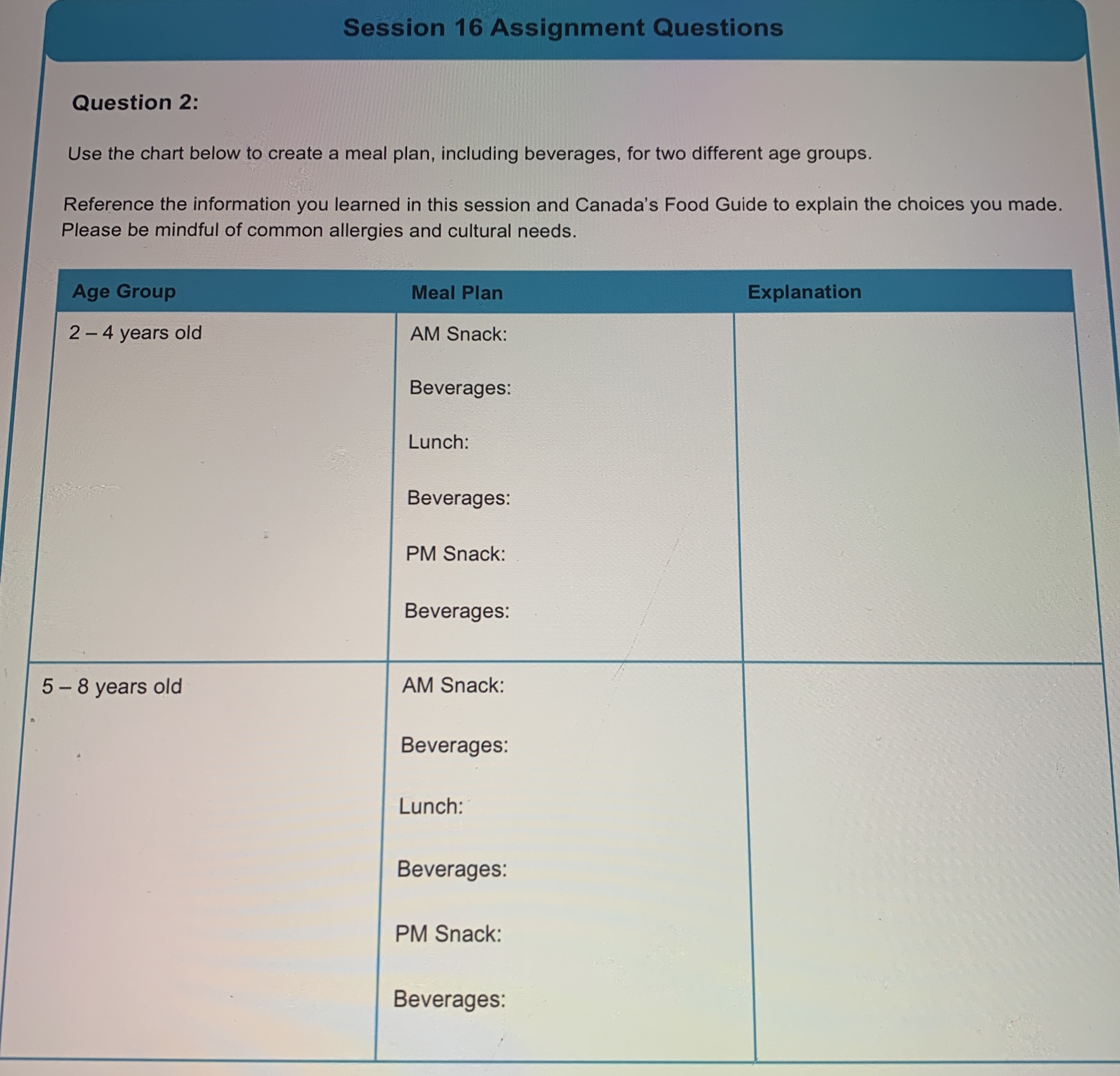 Solved Session 16 ﻿Assignment QuestionsQuestion 2:Use the | Chegg.com