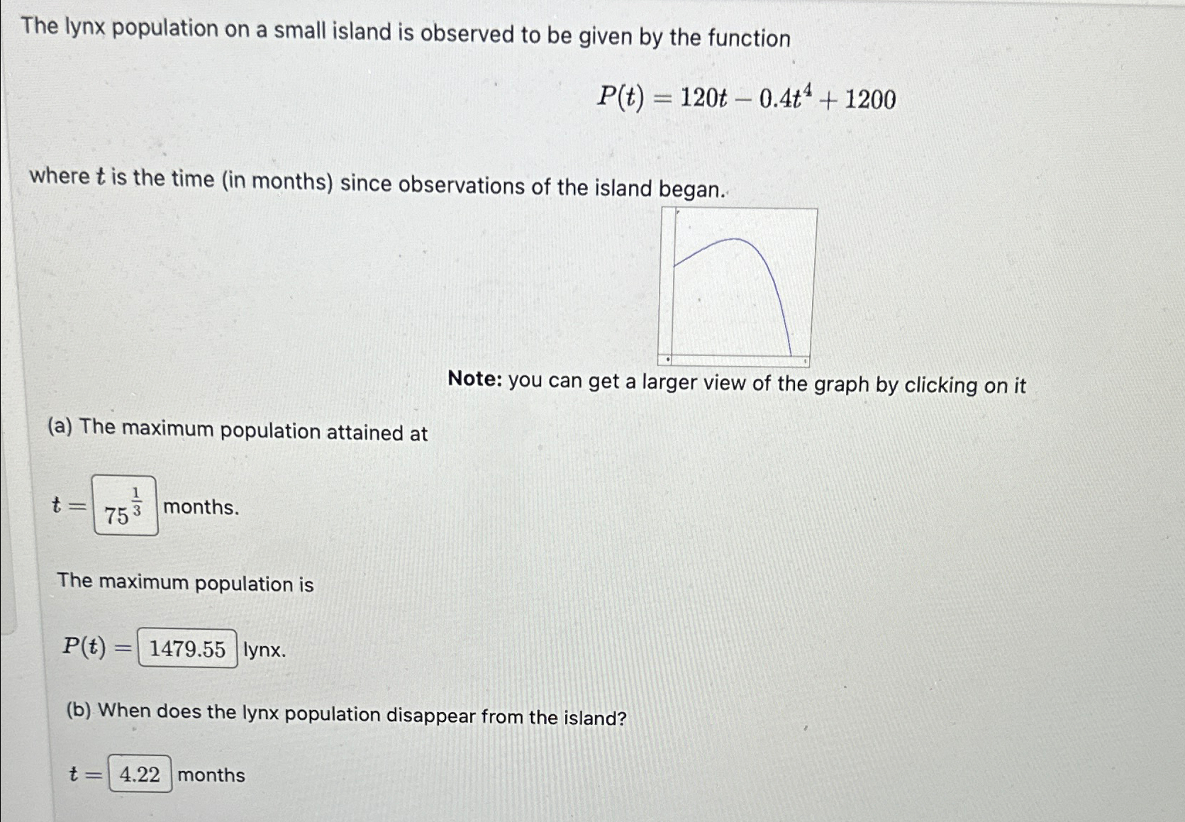 Solved The lynx population on a small island is observed to | Chegg.com