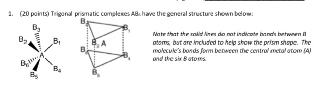1. (20 points) Trigonal prismatic complexes AB. have | Chegg.com